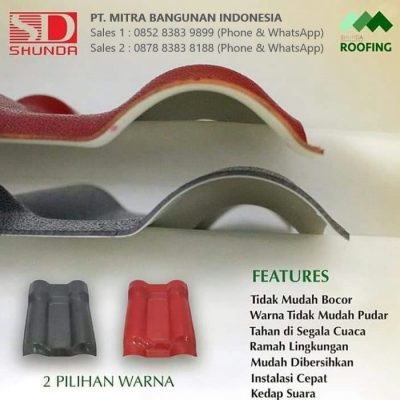 Distributor Shunda Roofing Atap UPVC - Flashing Atas - RA109-M