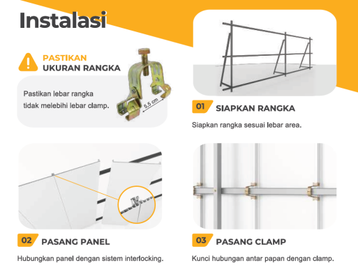 Papan Pagar Penutup PPDU Modular Daur Ulang