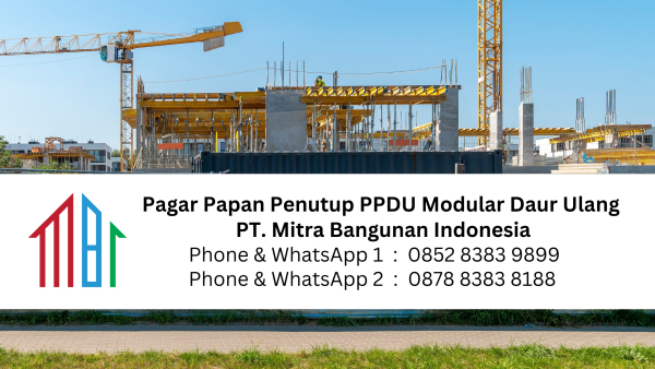 Papan Pagar Penutup PPDU Modular Daur Ulang
